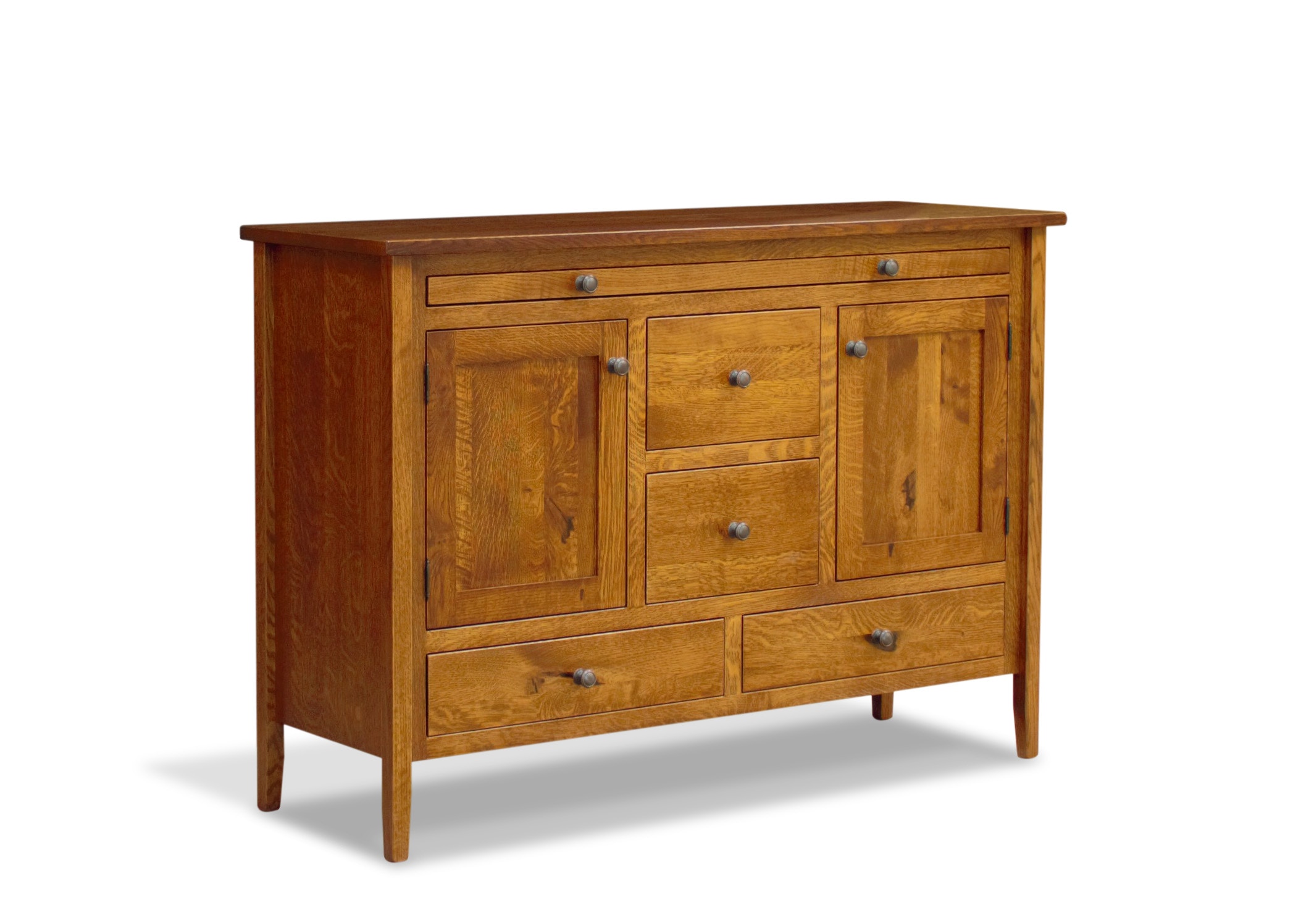 Fort Knox Q Sawn White Oak Buffet Cabinet w Secret Drawer